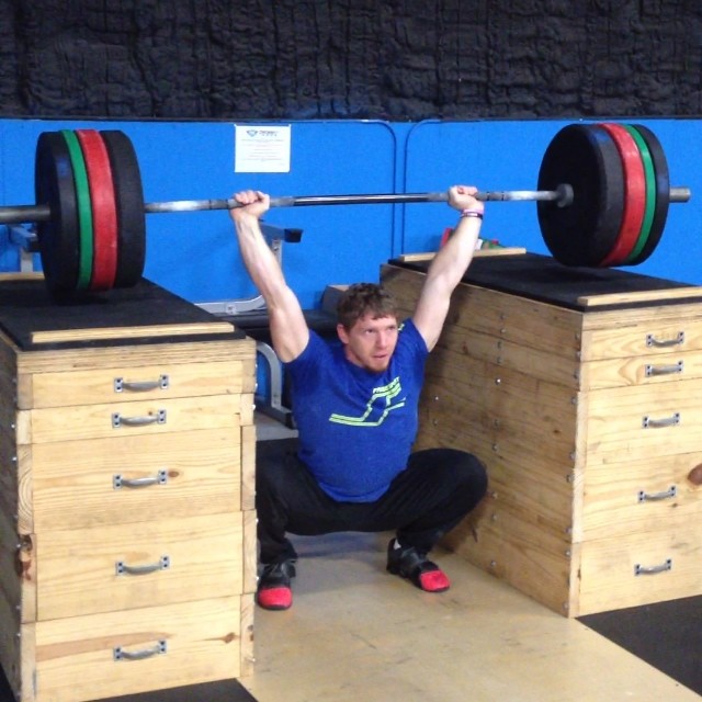 Chad Vaughn Tempo Close Grip Overhead Squats - All Things Gym